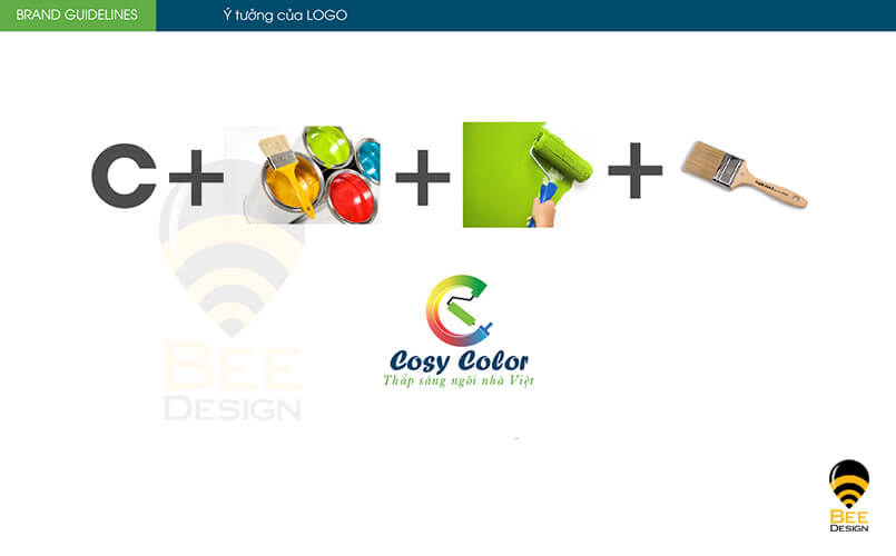 Thiết kế Logo Công ty sơn Cosy Color - Webee Group