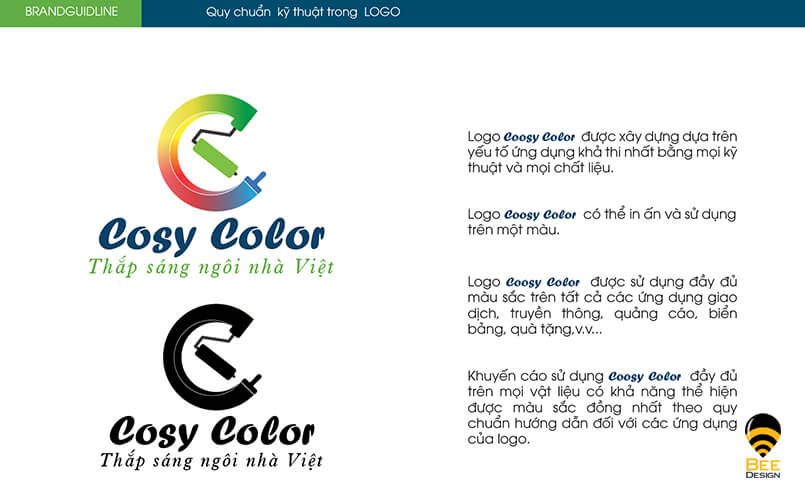 Thiết kế Logo Công ty sơn Cosy Color - Webee Group
